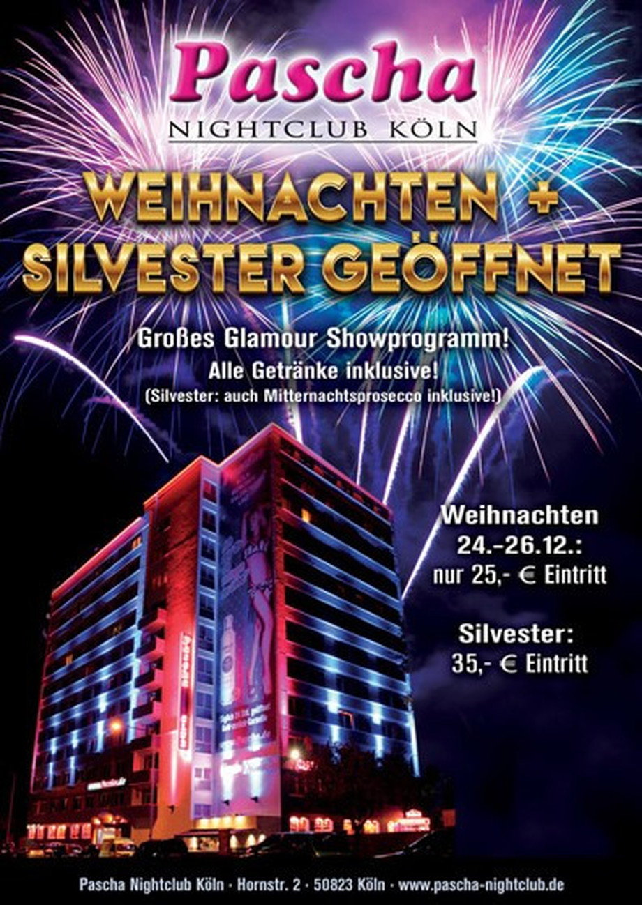 Xmas / New Year's Eve Silvester Pascha Cologne am 31.12.2019 im Pascha ...